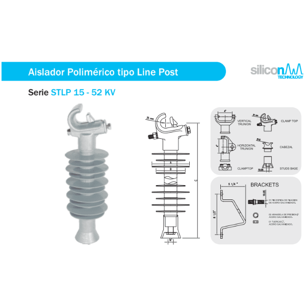 AISLADOR TIPO LINE POST PIN STLP-36 L/F 900MM SILICON TECHNOLOGY ...