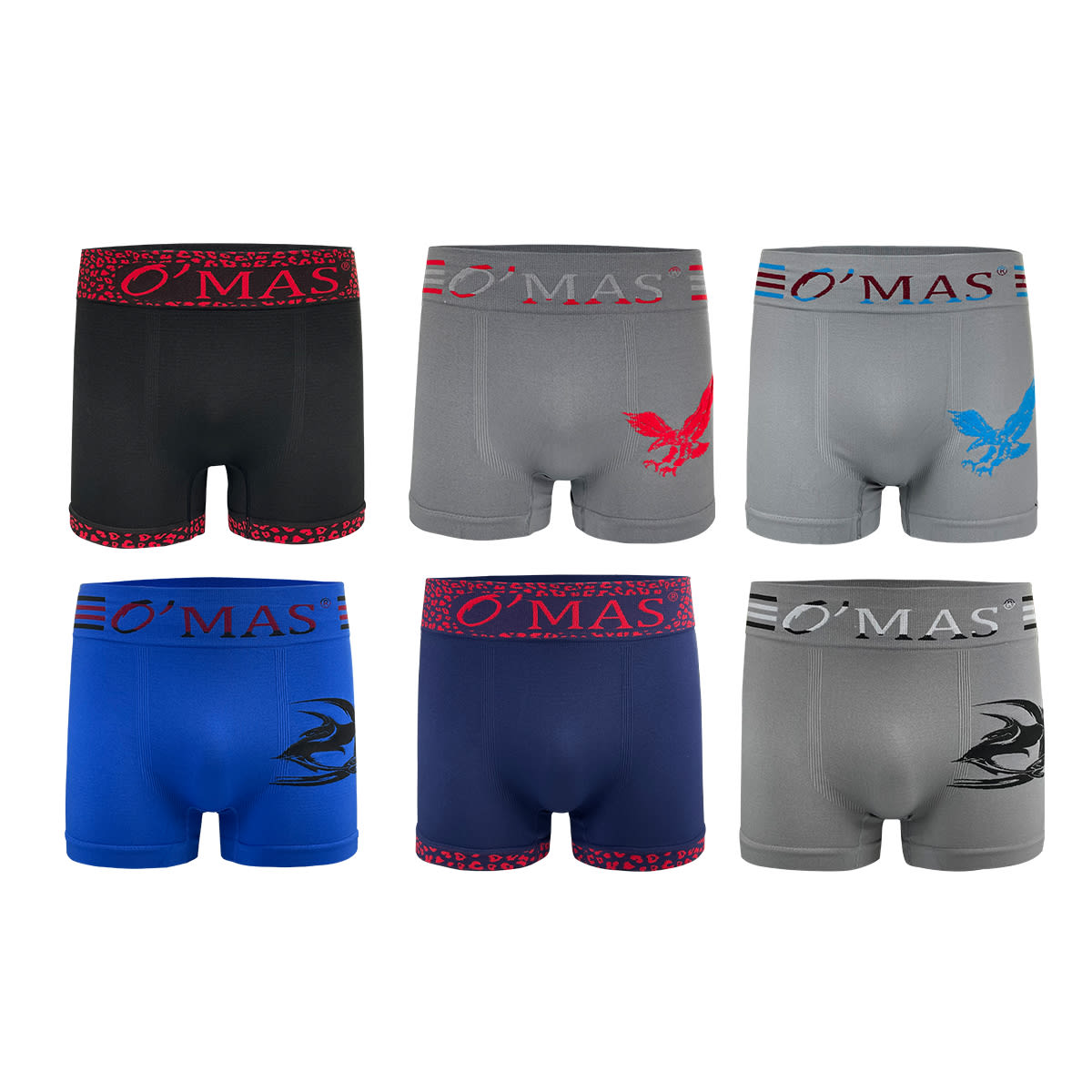 BOXER DE HOMBRE ESTAMPADO SURTIDO SIN COSTURA | 12 UNID | Omas Mucho Mas