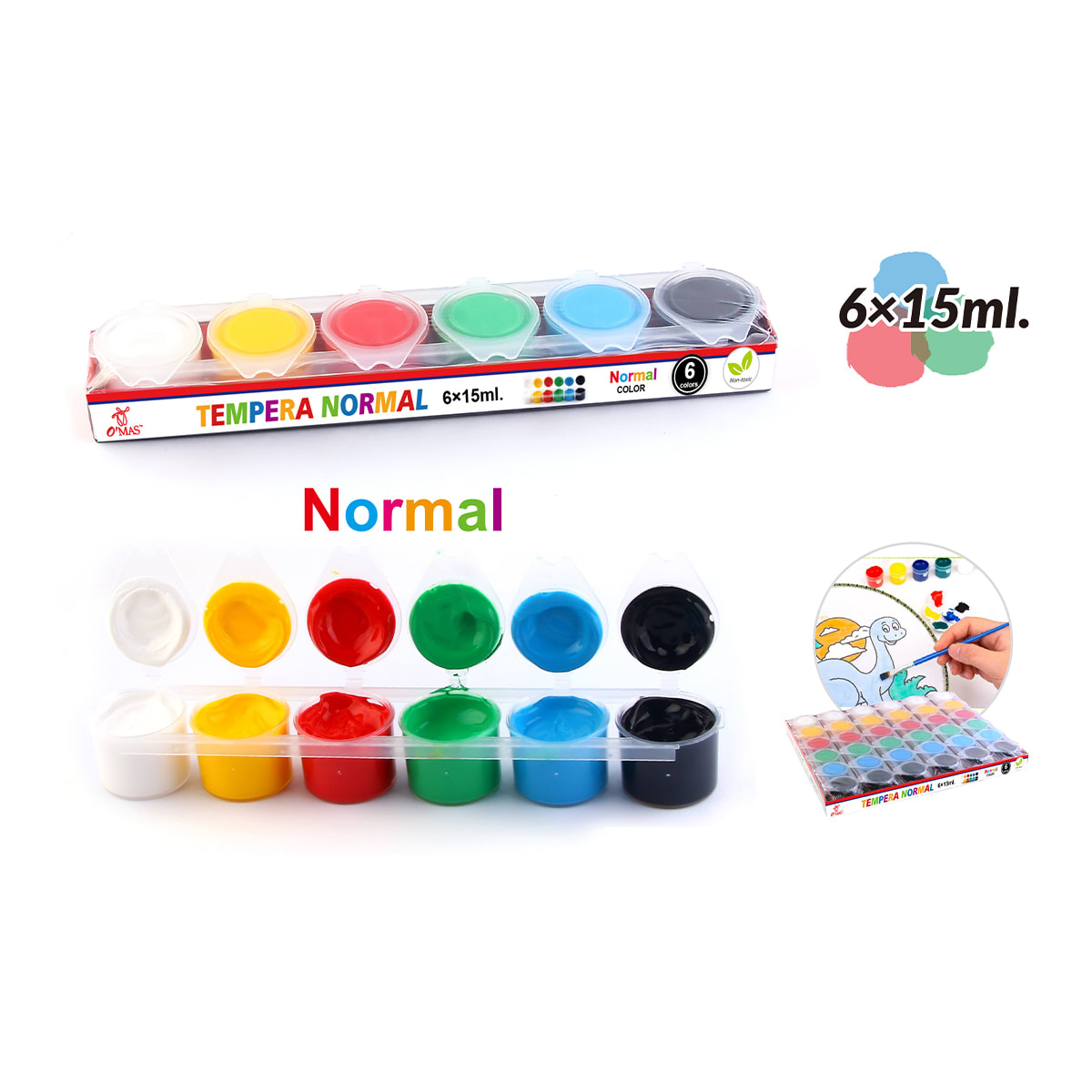 Tempera normal 6 colores | Omas mucho más