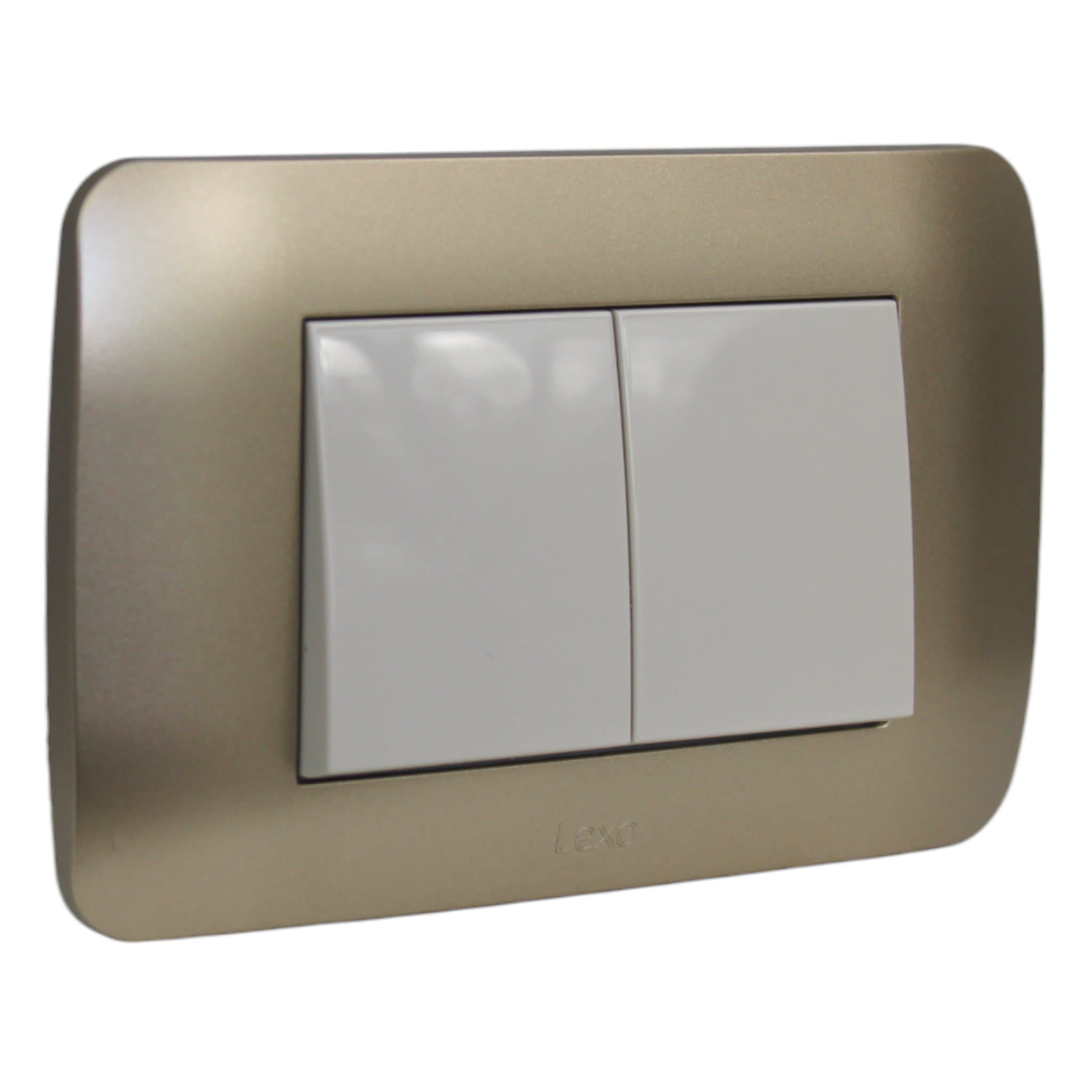 Interruptor Doble 9/15 Teclón 35mm 10A Beige/Titanio LEXO ...