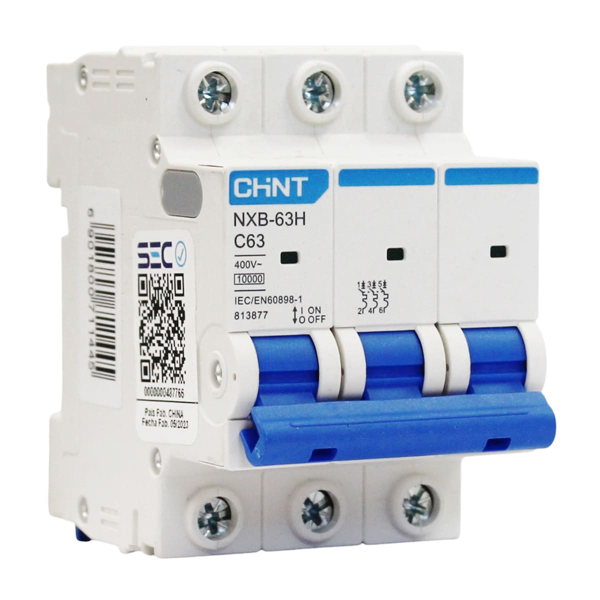 Interruptor Automático 3x63a 10ka Curva (C) Nxb-63h Chint | Ferrelectrica Materiales Electricos
