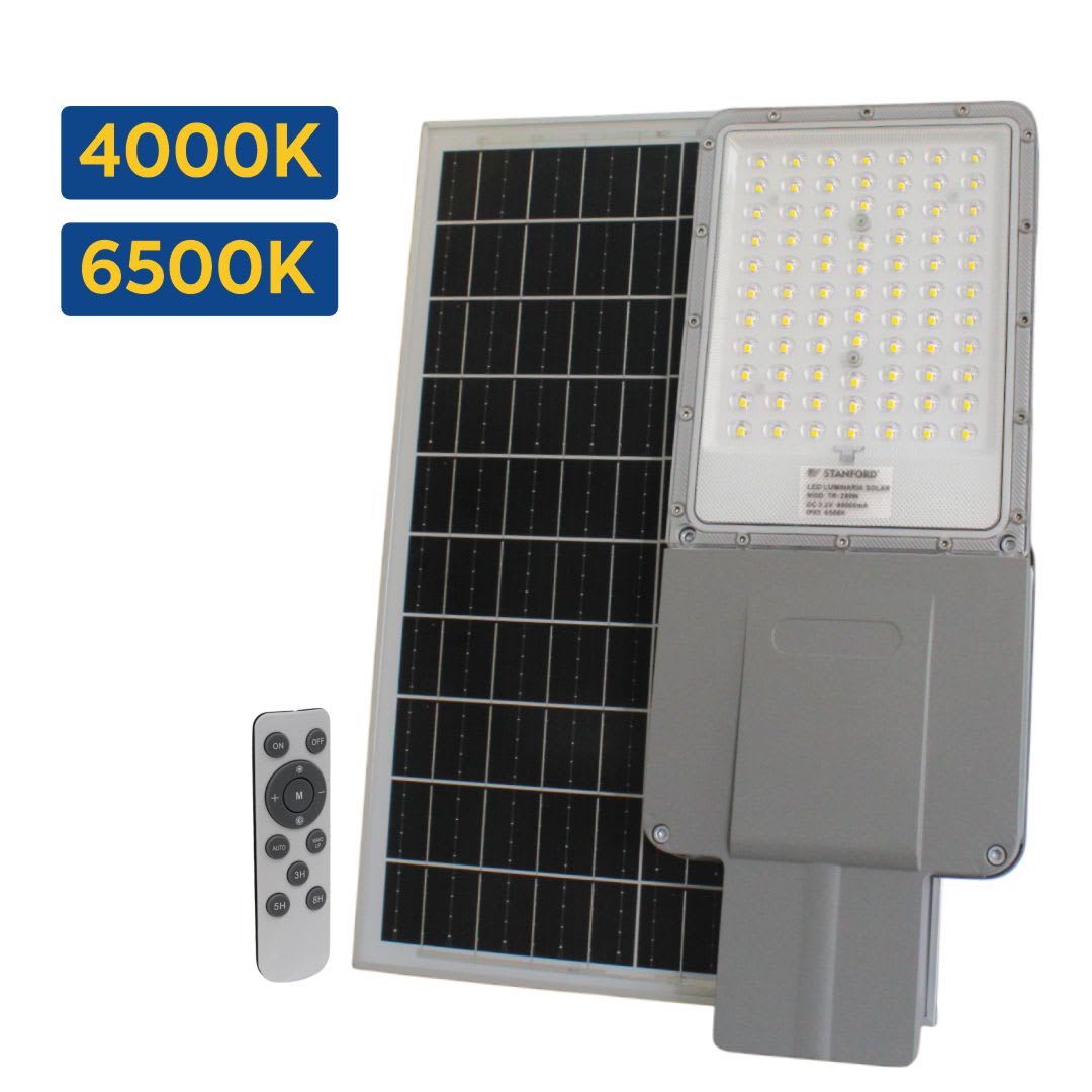 Luminaria LED Solar 200W Autonomia 12 Horas IP65 | Ferrelectrica ...