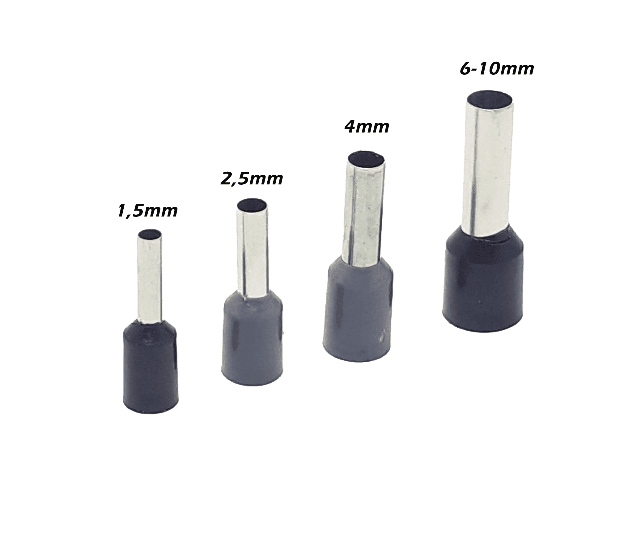 Terminal Ferrul 2,5mm Gris Bolsa 500 Unidades | Ferrelectrica ...