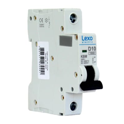 Interruptor Automatico KBM 1x10a Curva D 15ka Lexo | Ferrelectrica Materiales Electricos