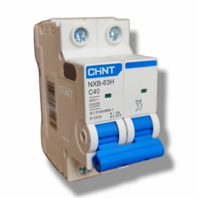 Interruptor Automatico Bipolar 2x40A 10kA C NXB-63H CHINT | Ferrelectrica SPA