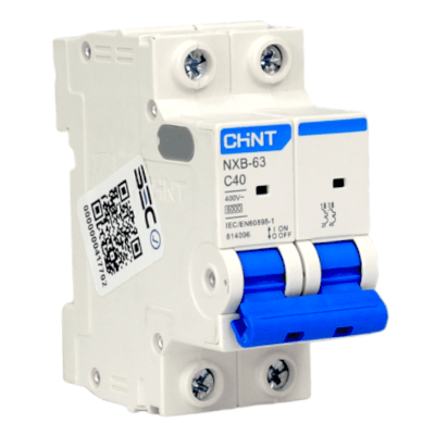 Interruptor Automatico Bipolar 2x40A 10kA C NXB-63H CHINT | Ferrelectrica SPA