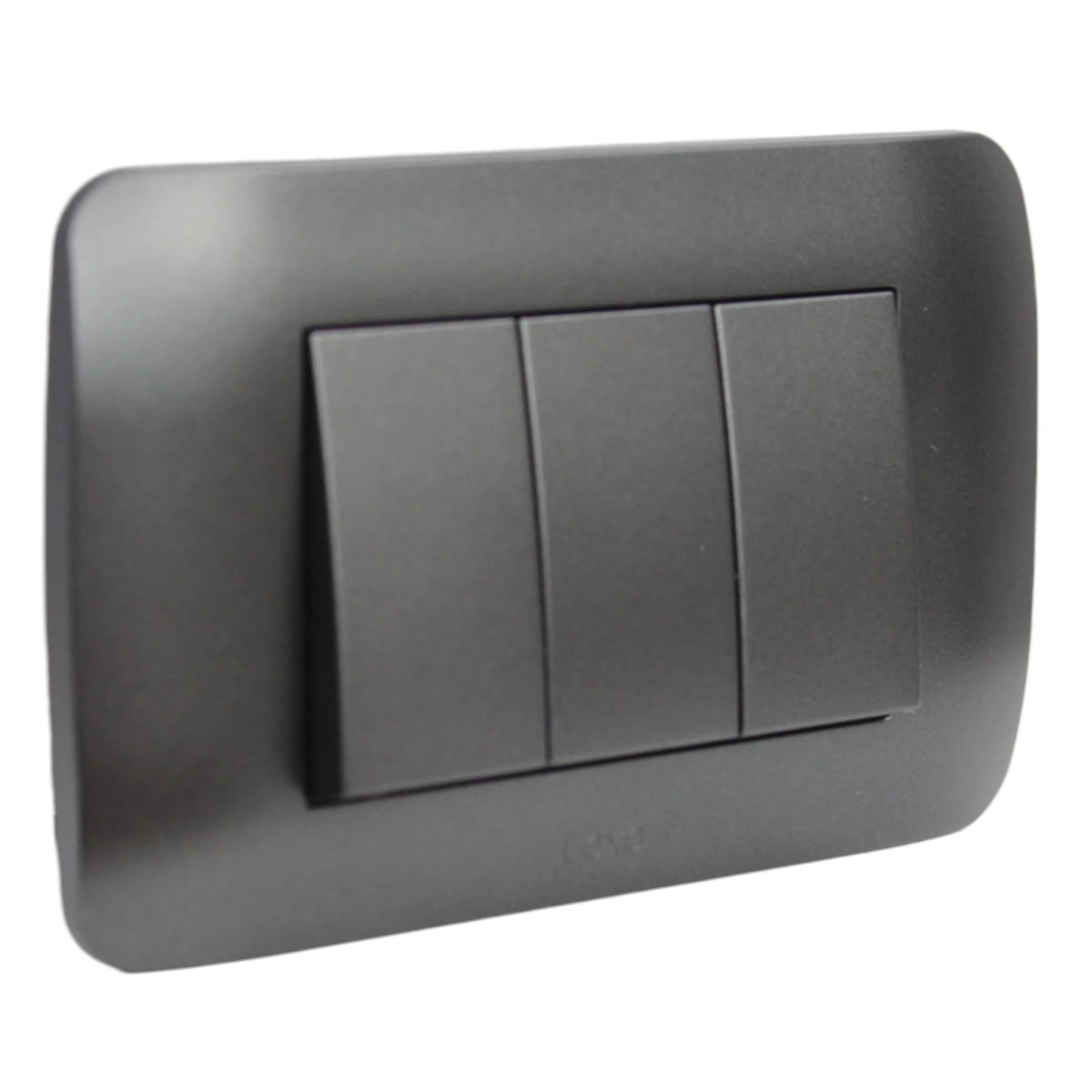 Interruptor Triple 9/32 10A 250V Grafito Armado LEXO | Ferrelectrica Materiales Electricos