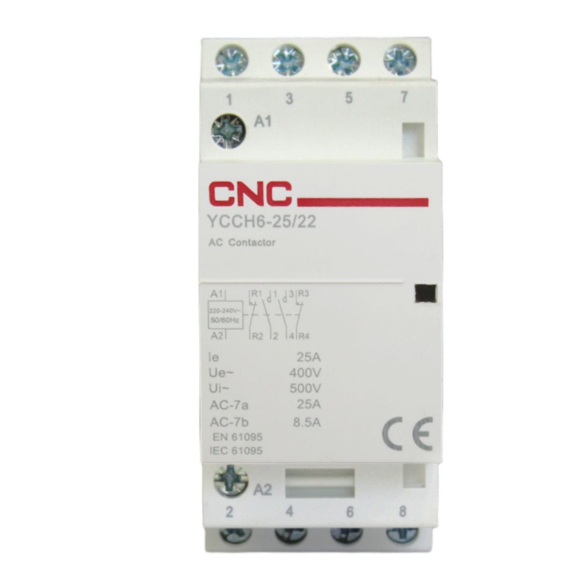 Contactor Modular 2P 25A Bobina 220v 2NO+2NC YCCH6-25/22 CNC ...