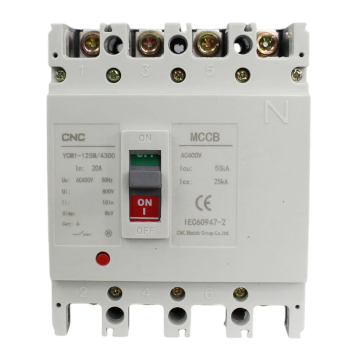 Interruptor Caja Moldeada 20A 50kA 4P YCM-125 CNC | Ferrelectrica Materiales Electricos