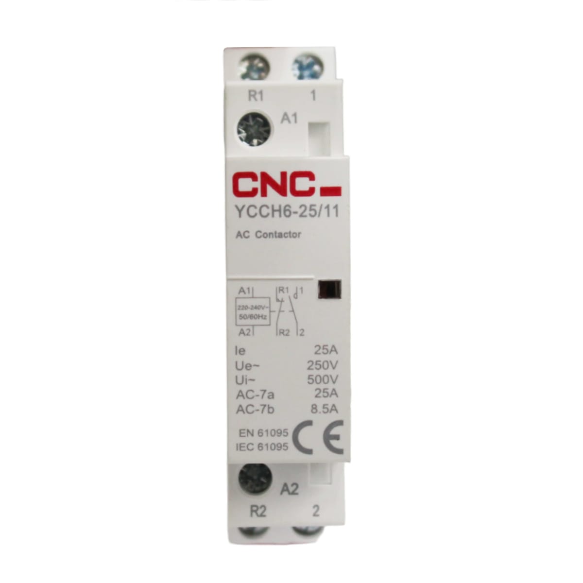 Contactor Modular 1P 25A Bobina 220v 1NO+1NC YCCH6 CNC | Ferrelectrica ...