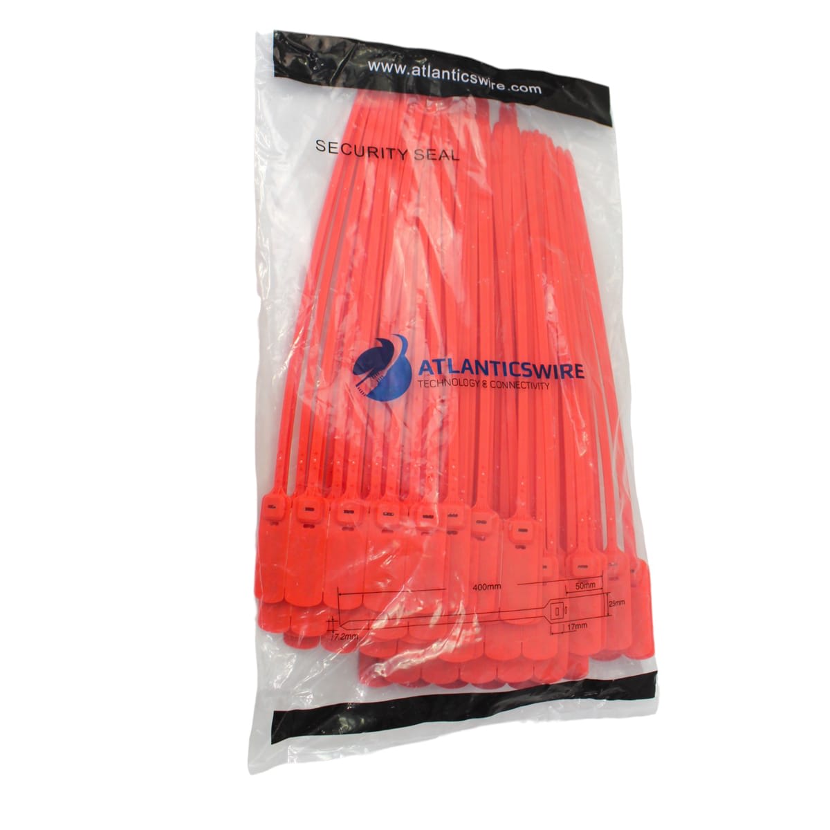 Precinto Seguridad Con Serial 40cm Rojo 100un Aw | Ferrelectrica ...