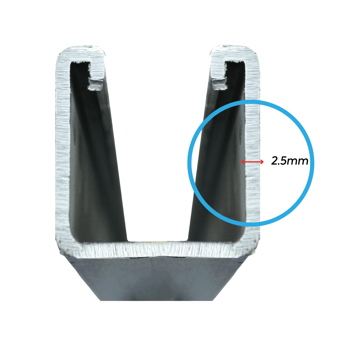 Riel Ruc Unistrut Galvanizado 42x42x1000mm 2.5mm | Ferrelectrica SPA