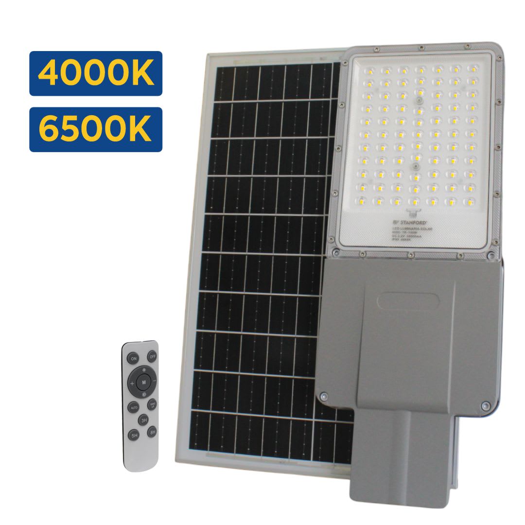 Luminaria LED Solar 100W Autonomia 12 Horas IP65 | Ferrelectrica ...