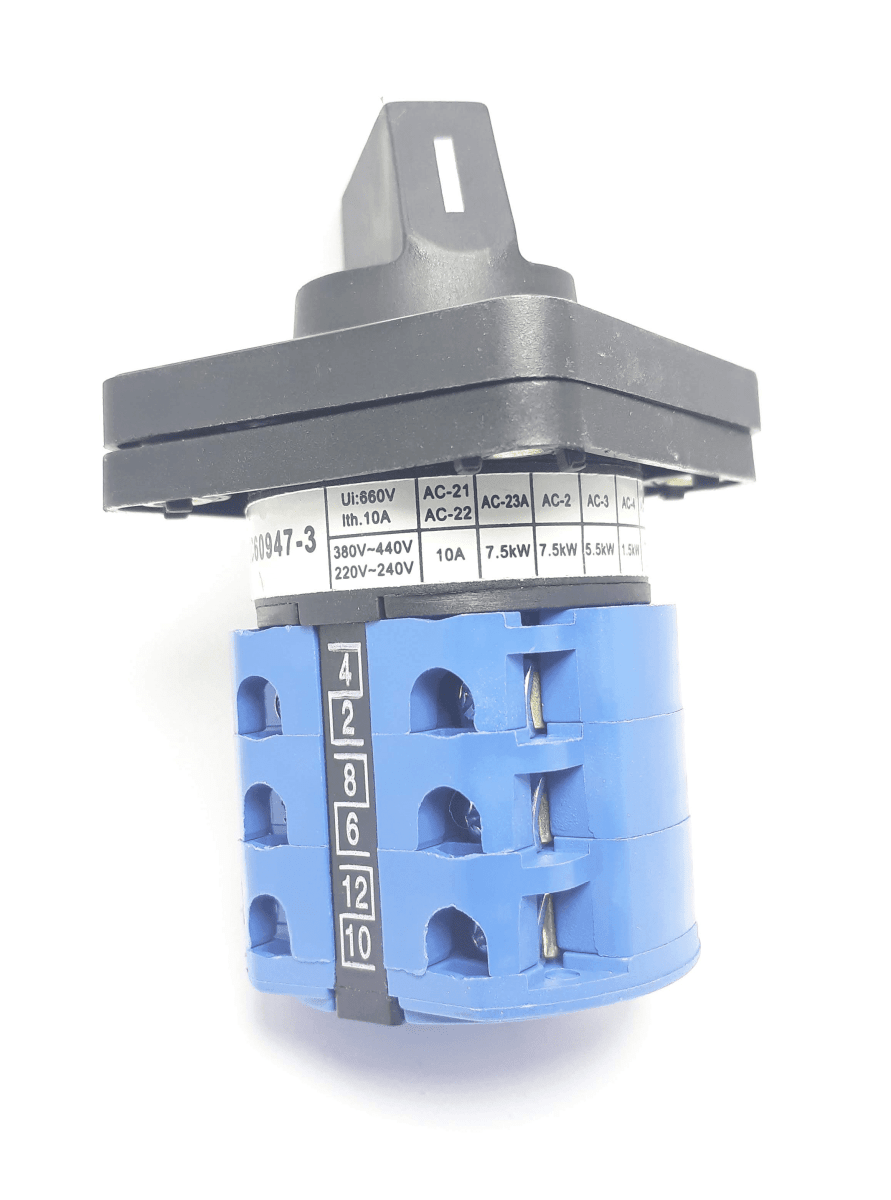 Selector tipo pacco 3 posiciones 3 Polos 10a 1-0-2 | Ferrelectrica SPA