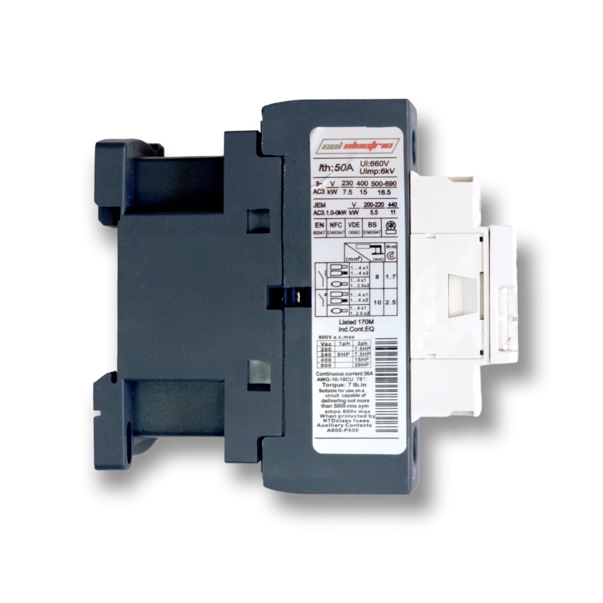 Contactor lc1d32m7 32a 220v 3p 380v 1nc+1no | Ferrelectrica SPA