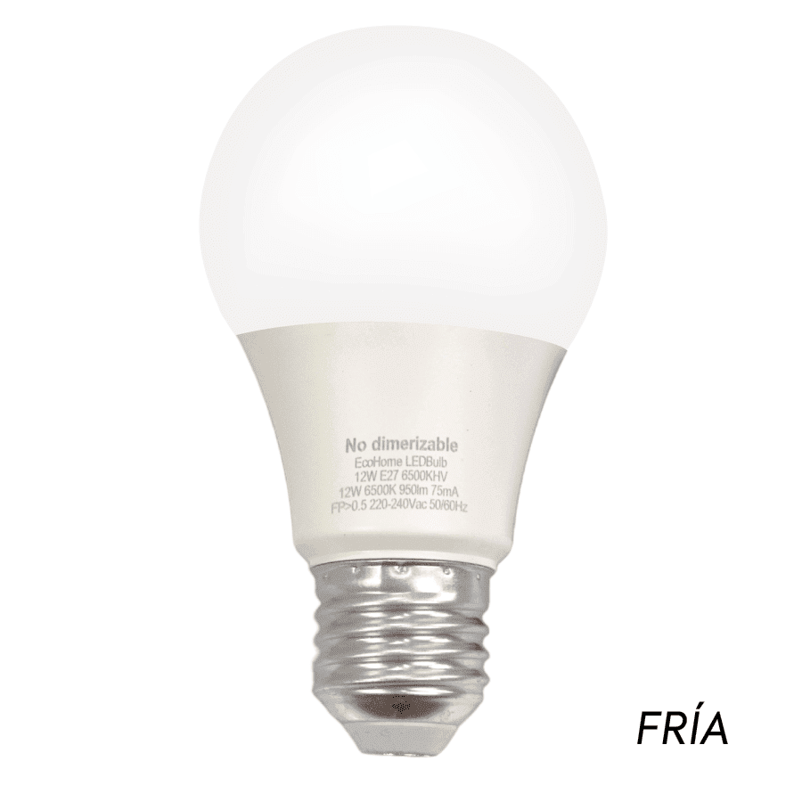 Ampolleta led A60 EcoHome 12w E27 6500K Philips | Ferrelectrica Materiales Electricos
