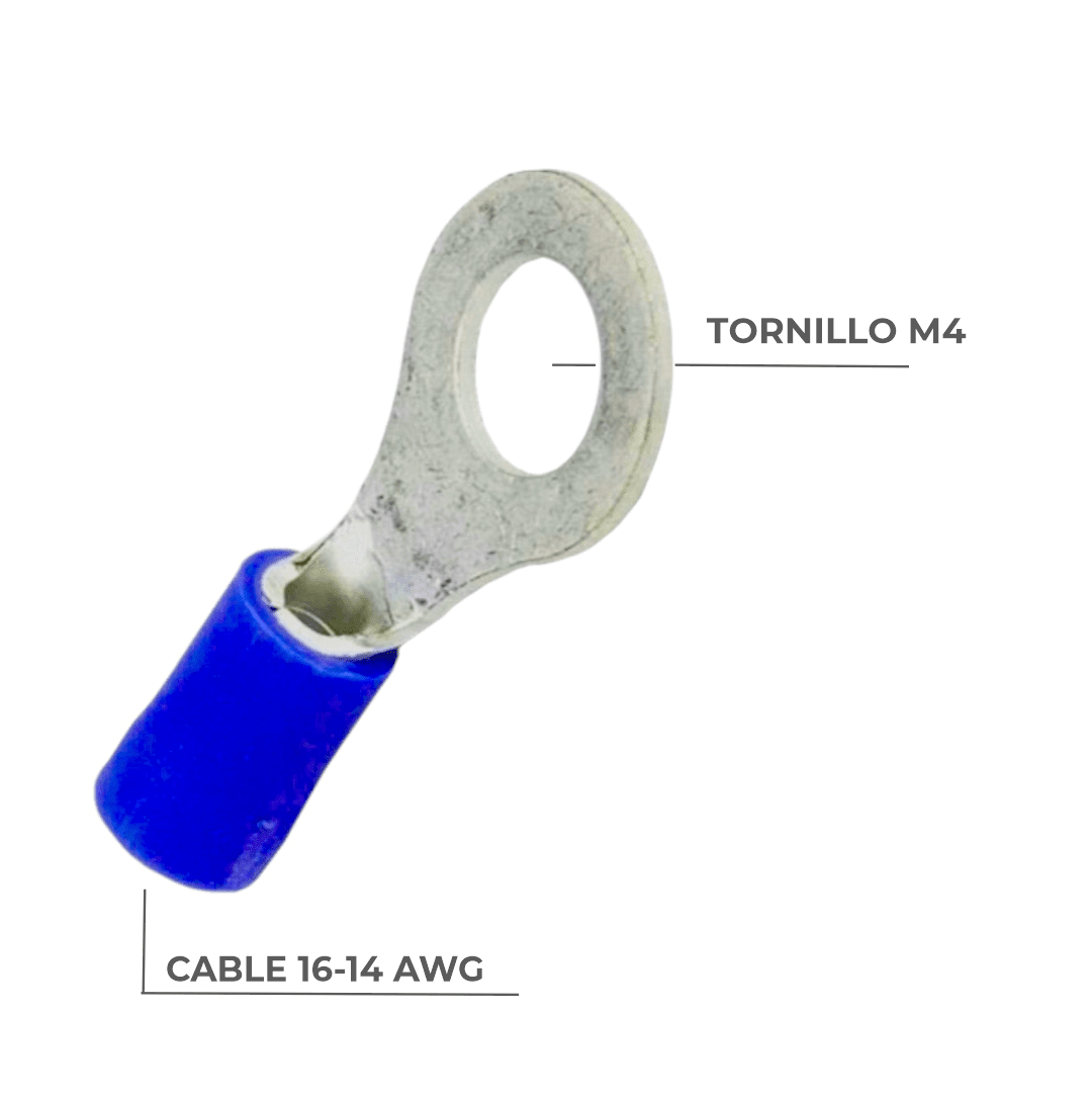Terminal Argolla Azul M4 16-14 AWG 4mm Bolsa 100un | Ferrelectrica ...