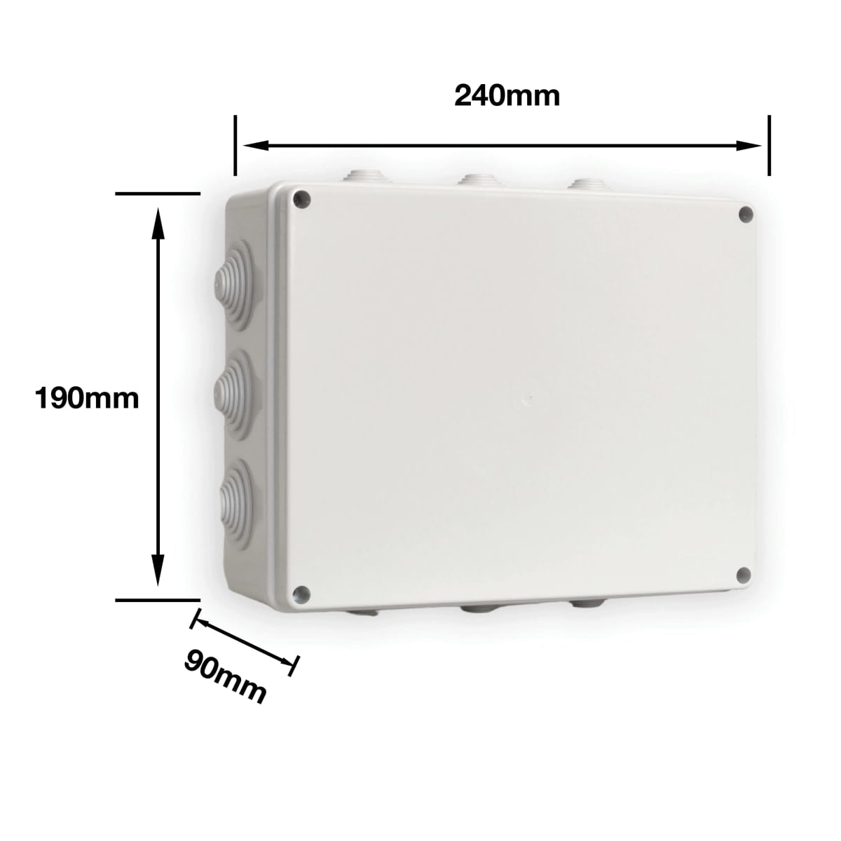 Caja Estanca PVC 12 Conos GW 650° 240x190x90 IP55 SCAME | Ferrelectrica Materiales Electricos