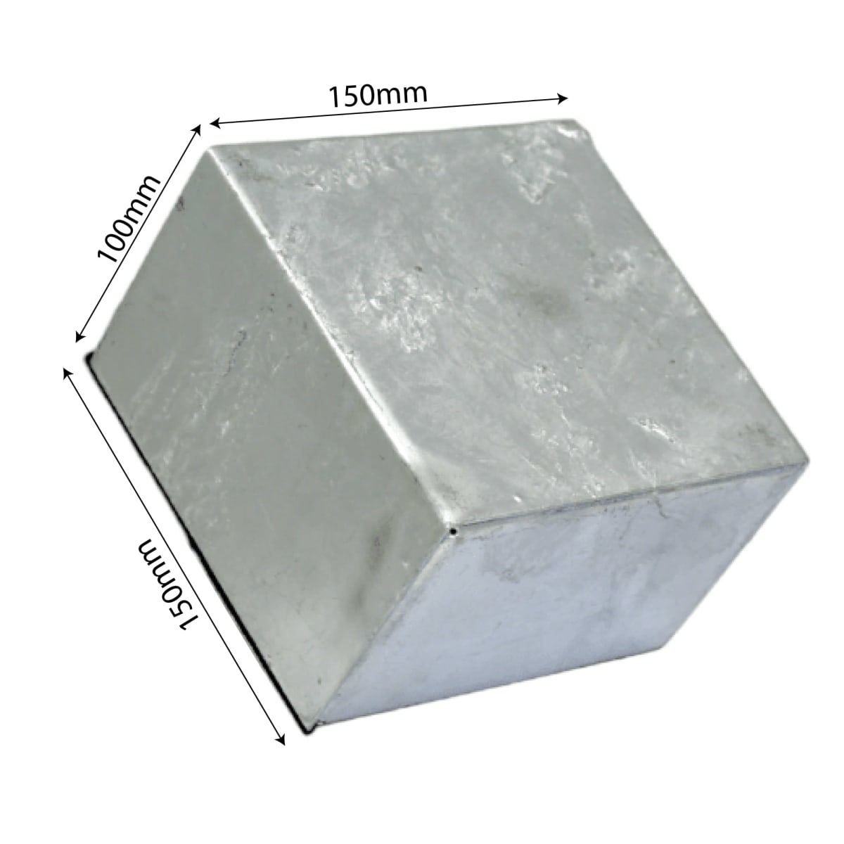 Caja Galva. en Caliente B-15 150X150X100 Lisa Tapa y Emp ...