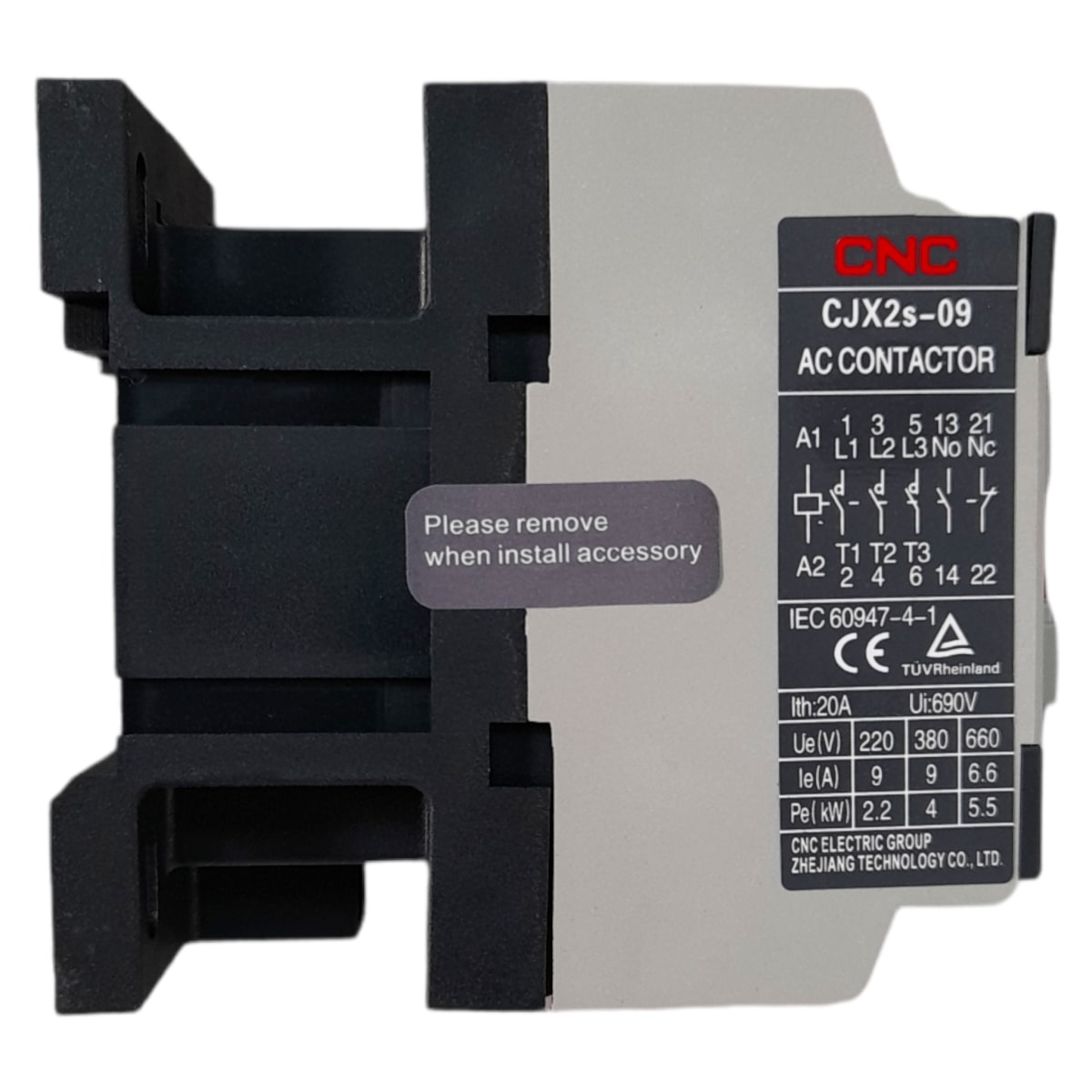 Contactor CJX2s 9A bobina 220V 1NO 1NC | Ferrelectrica SPA