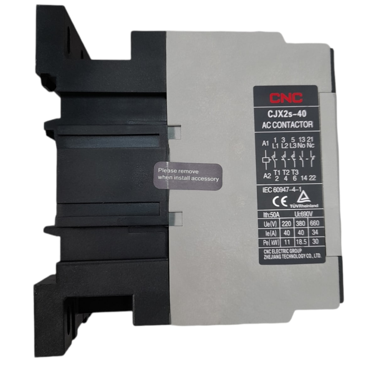 Contactor CJX2s 40A bobina 220V 1NO 1NC | Ferrelectrica SPA