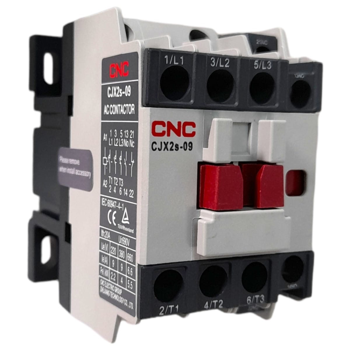 Contactor CJX2s 9A bobina 220V 1NO 1NC | Ferrelectrica SPA