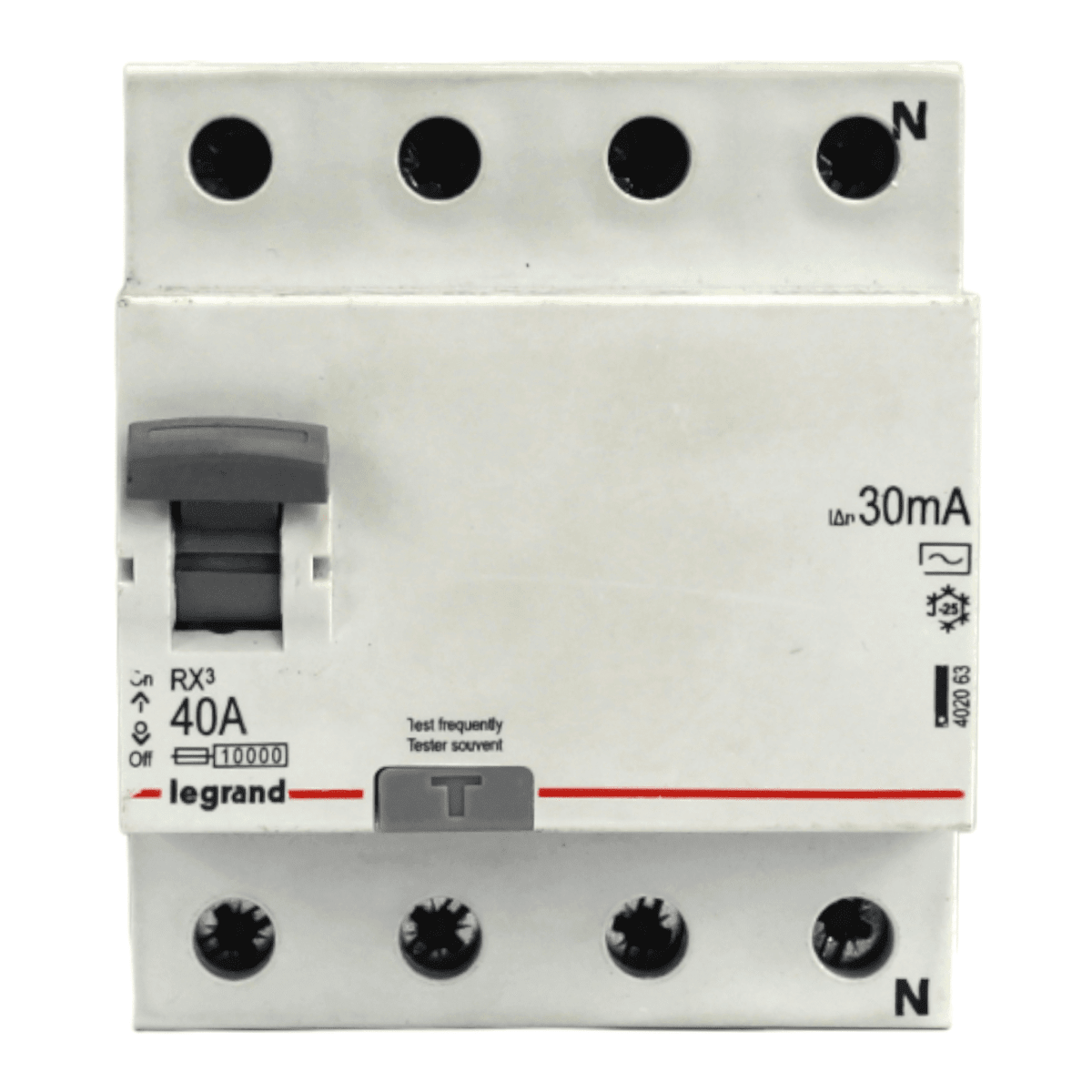 Diferencial RX3 4x40A 30ma AC Legrand Ref 402063 | Ferrelectrica Materiales Electricos