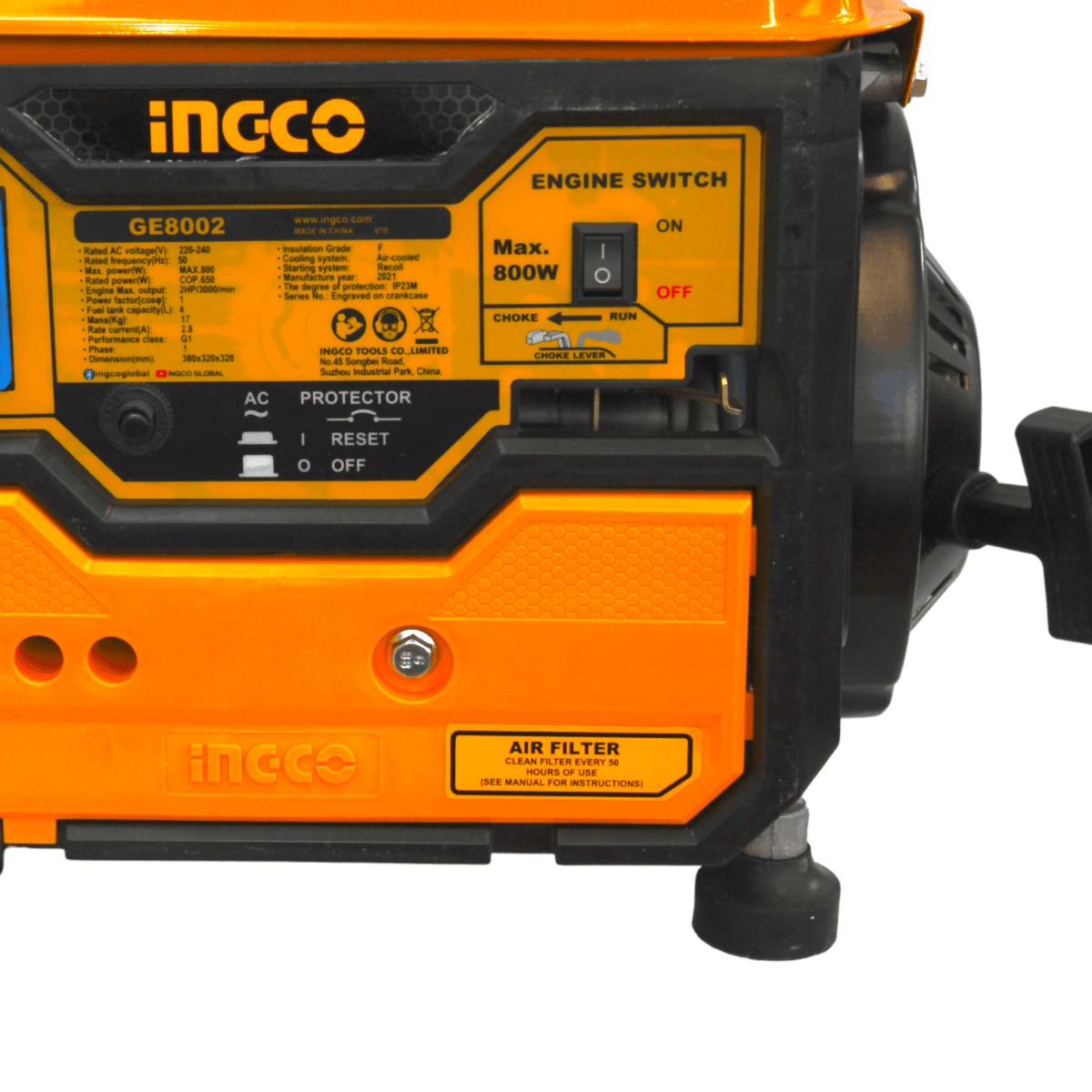 Generador Electrico 800W Industrial INGCO GE8002 | Ferrelectrica SPA