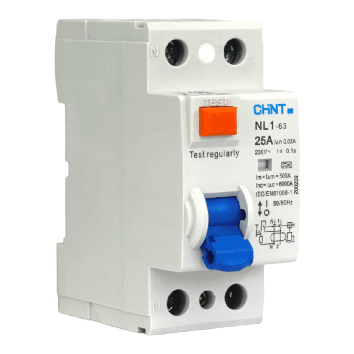 Interruptor Diferencial 2X25A 30mA Clase A HPI NL1-A CHINT | Ferrelectrica Materiales Electricos