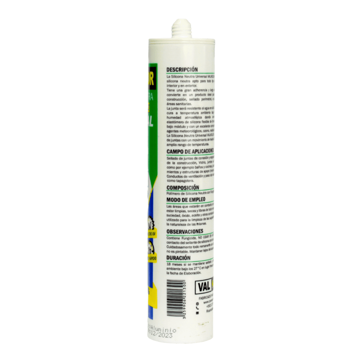 Silicona Neutra Universal Aluminio 280ml | Ferrelectrica Materiales Electricos