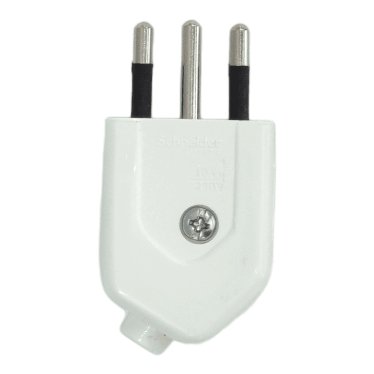 Enchufe Domiciliario Macho volante 45° 10A 2P+T Blanco Schneider ...