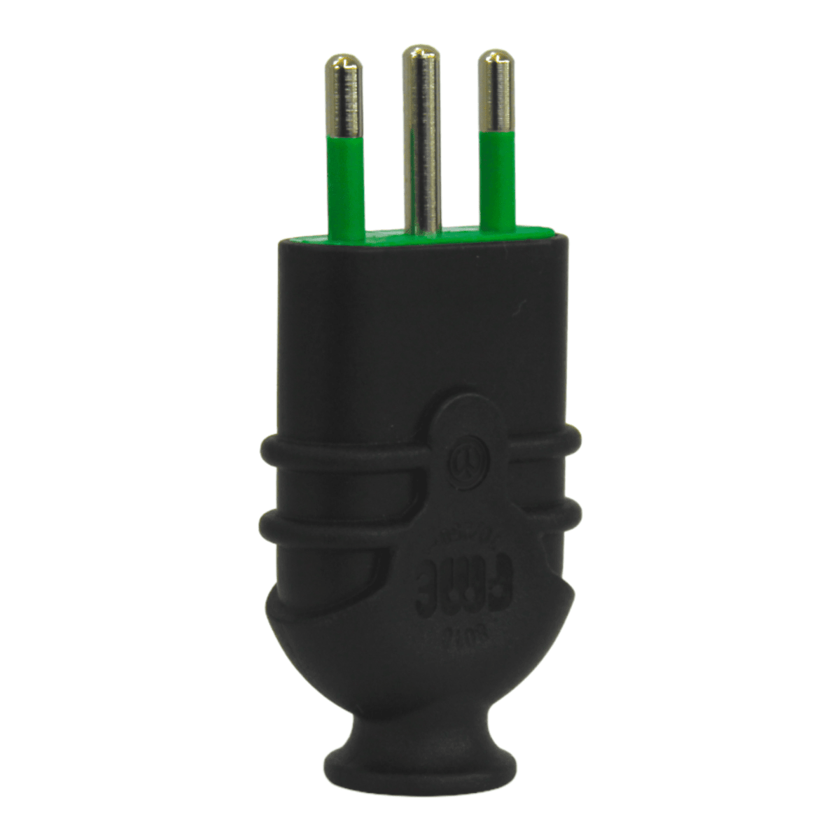 Enchufe Domiciliario Macho Volante 2p + T 10A Negro FANTON ...