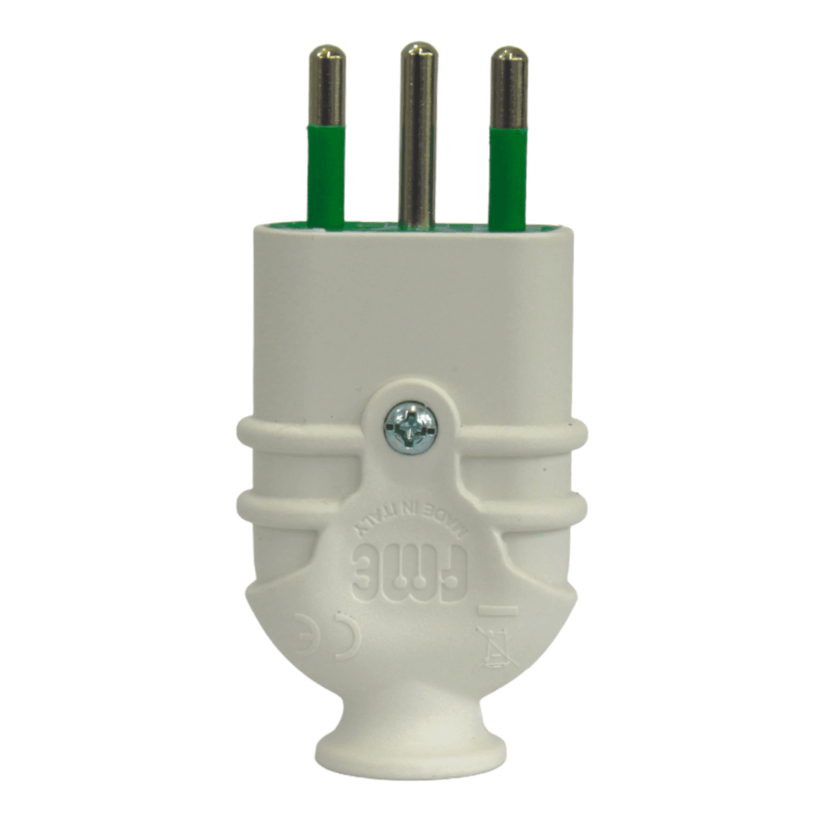 Enchufe Domiciliario Macho Volante 2p + T 10A Blanco FANTON ...
