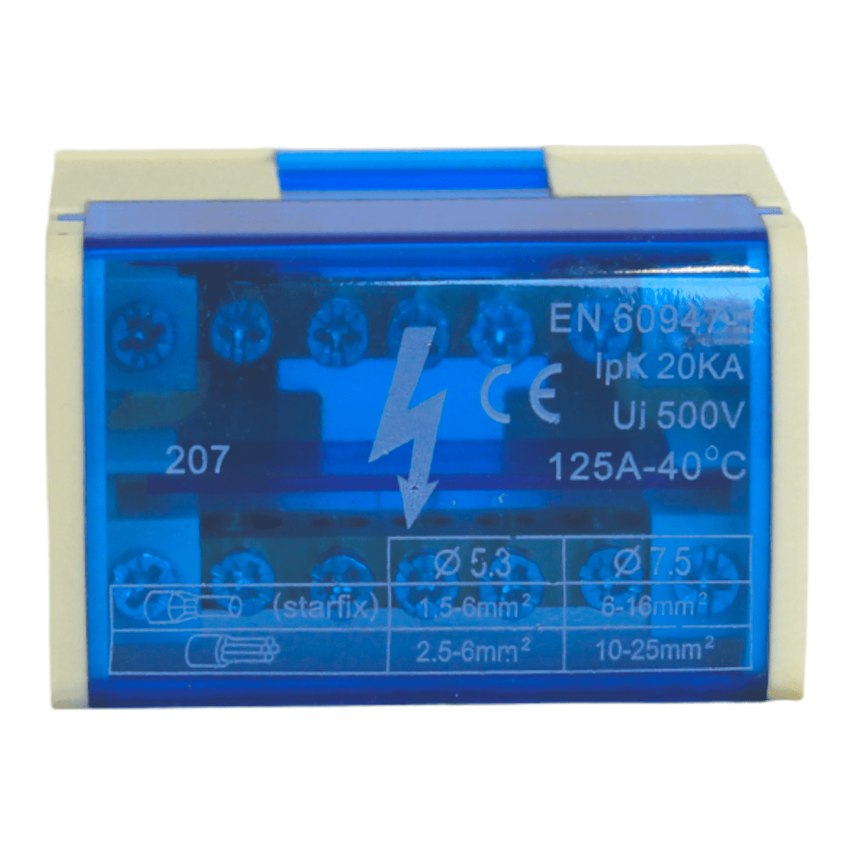 Repartidor Bipolar 125a 7 Polos | Ferrelectrica Materiales Electricos