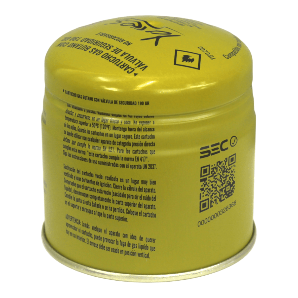 Gas butano Cartucho 190Grs YANES | Ferrelectrica Materiales Electricos
