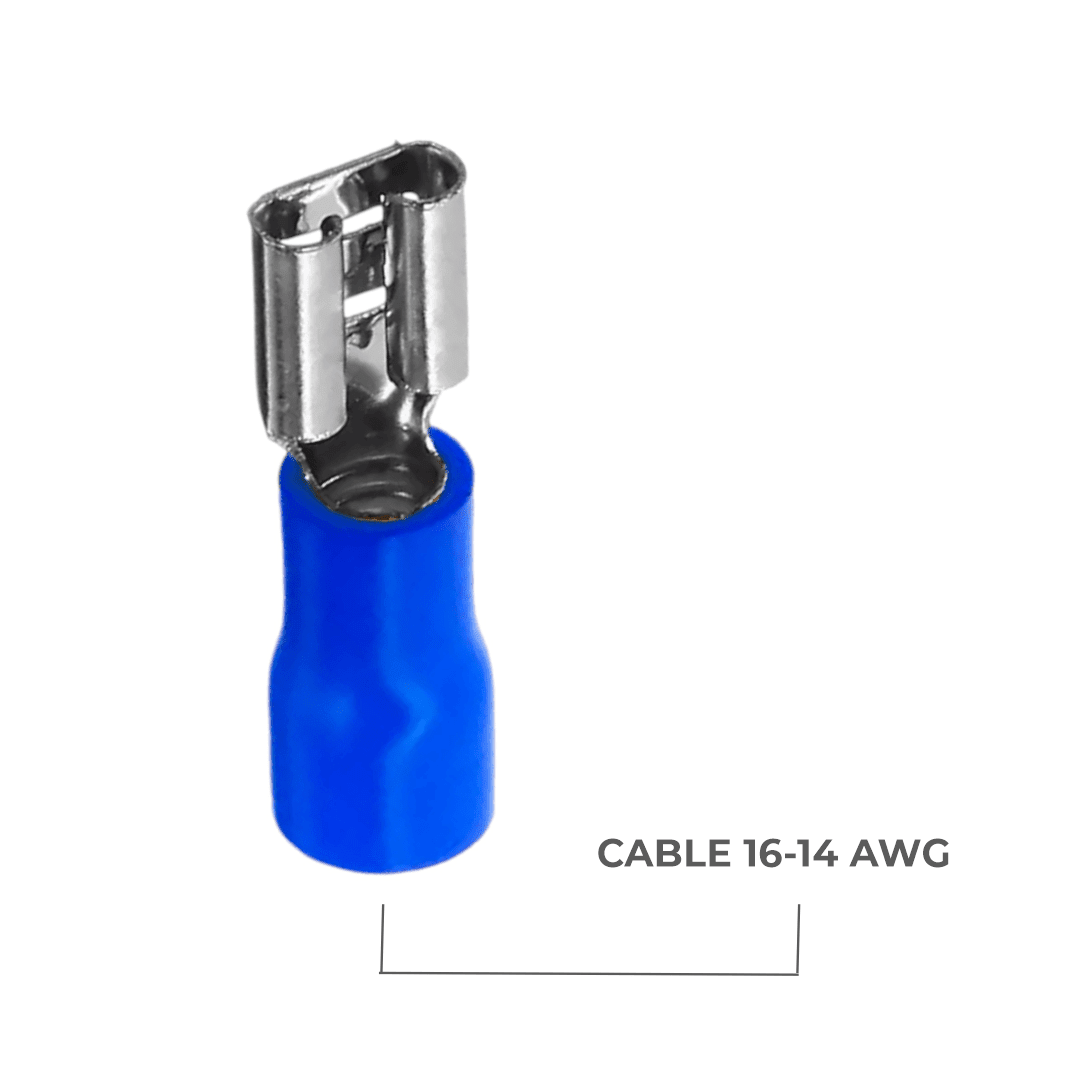 Terminal Hembra Paleta Azul 16-14 Awg Bolsa 100un | Ferrelectrica ...