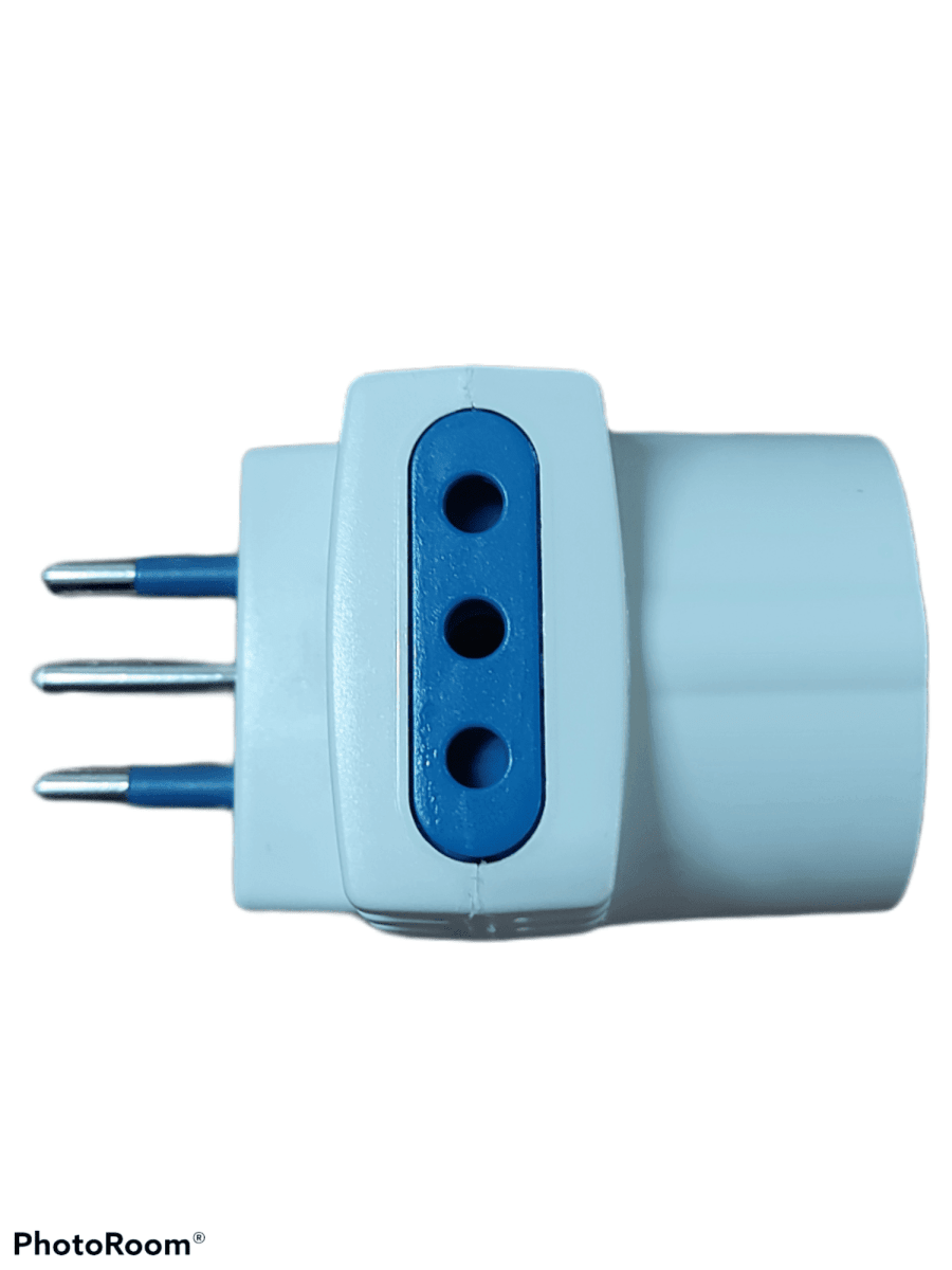 Adaptador schuko + 2 toma 2P+T 10A 220- 250V AC max 1500W ...