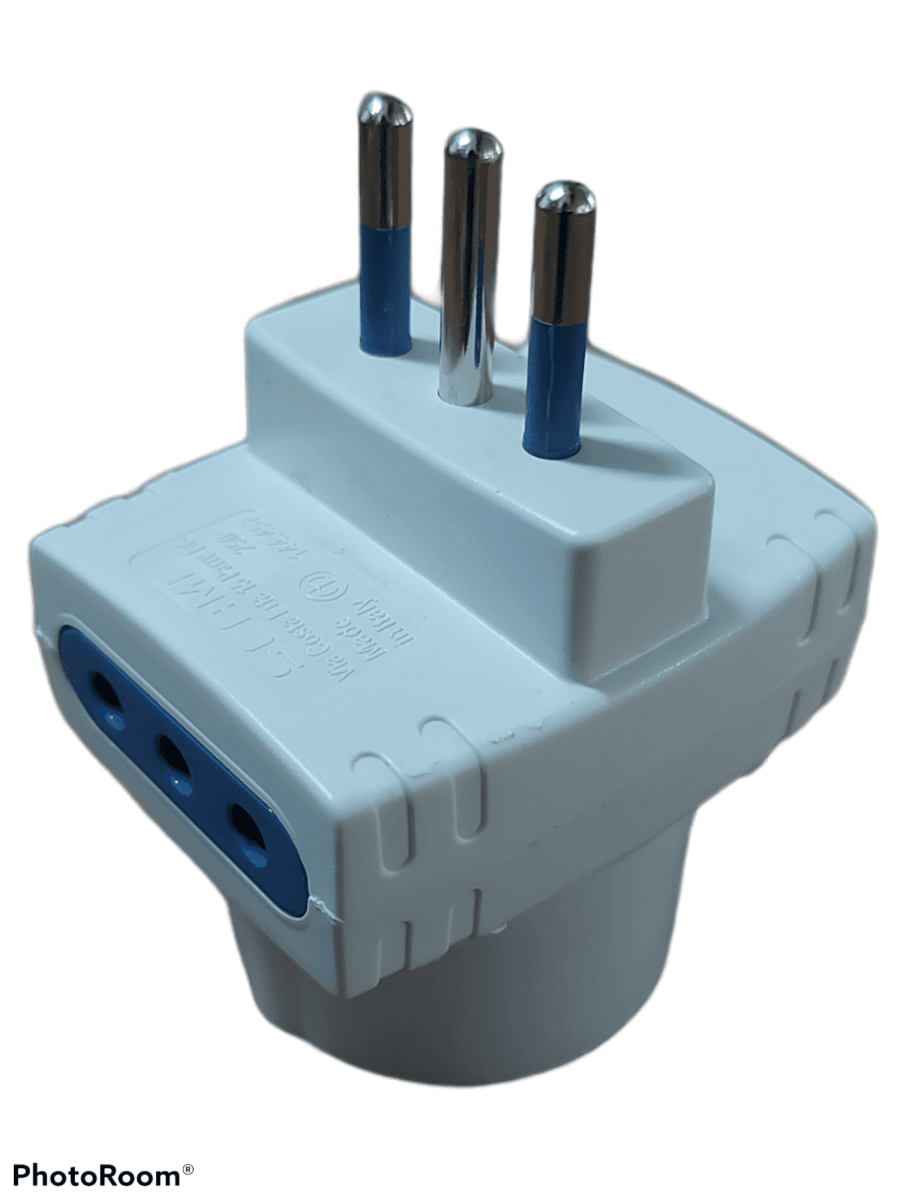 Adaptador schuko + 2 toma 2P+T 10A 220- 250V AC max 1500W | Ferrelectrica SPA