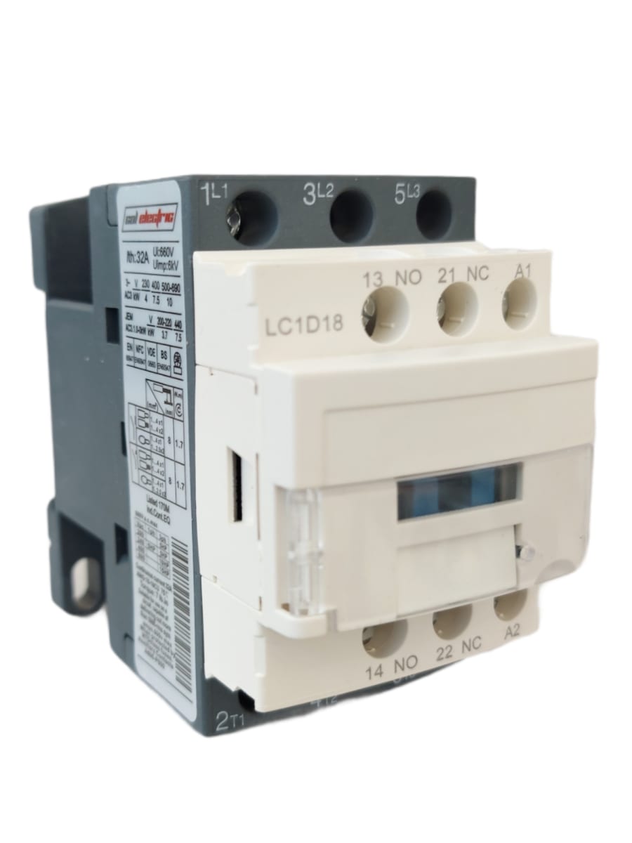CONTACTOR LC1D18M7 18A 220v 3P 380v 1NC+1NO | Ferrelectrica Spa