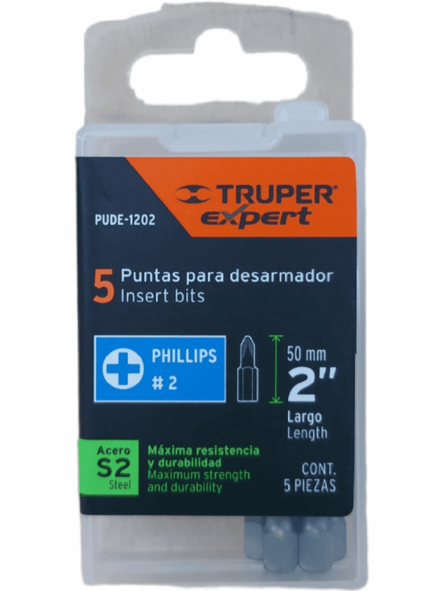 Punta Phillips PH2 2" 5 piezas | Ferrelectrica SPA