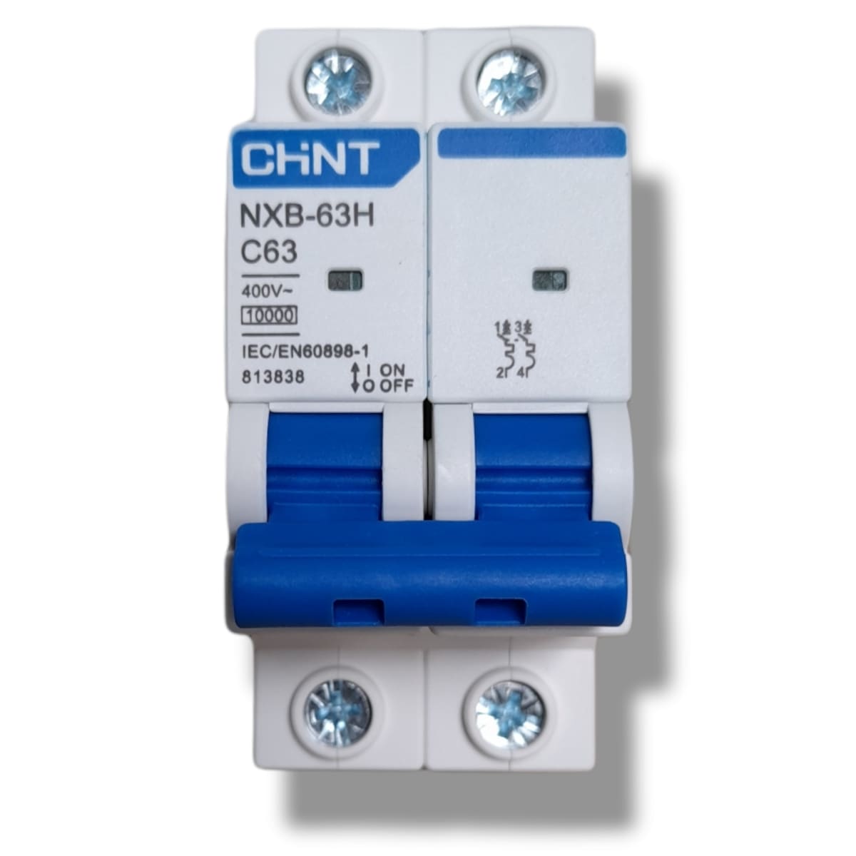 Interruptor Automatico Bipolar 2x63A 10kA C NXB-63H CHINT | Ferrelectrica SPA