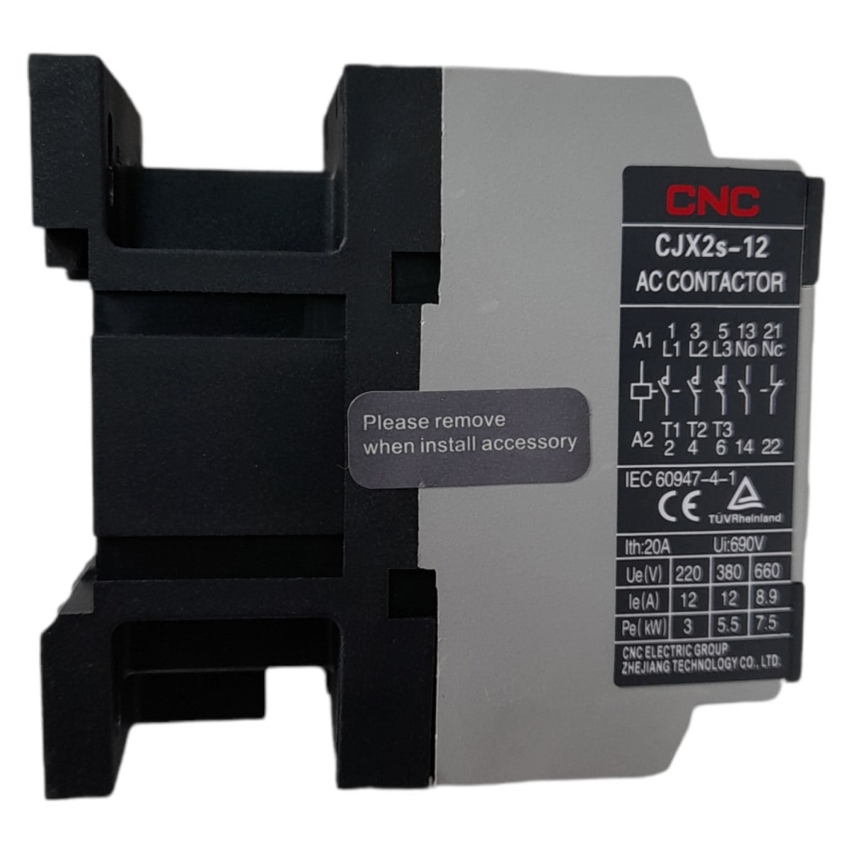 Contactor CJX2s 12A bobina 220V 1NO 1NC | Ferrelectrica SPA