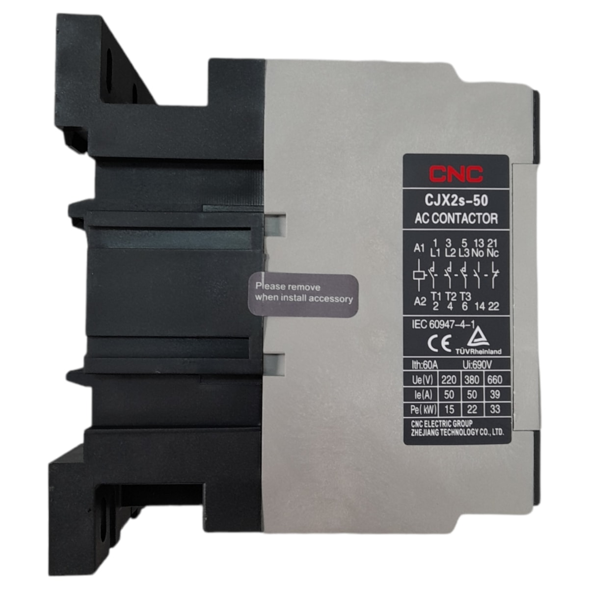 Contactor CJX2s 50A bobina 220V 1NO 1NC | Ferrelectrica SPA