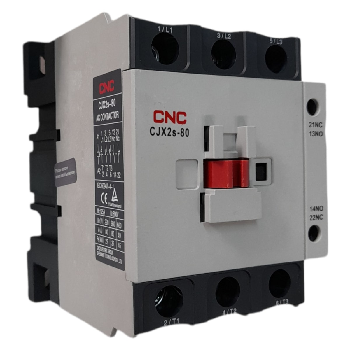 Contactor CJX2s 80A bobina 220V 1NO 1NC | Ferrelectrica SPA