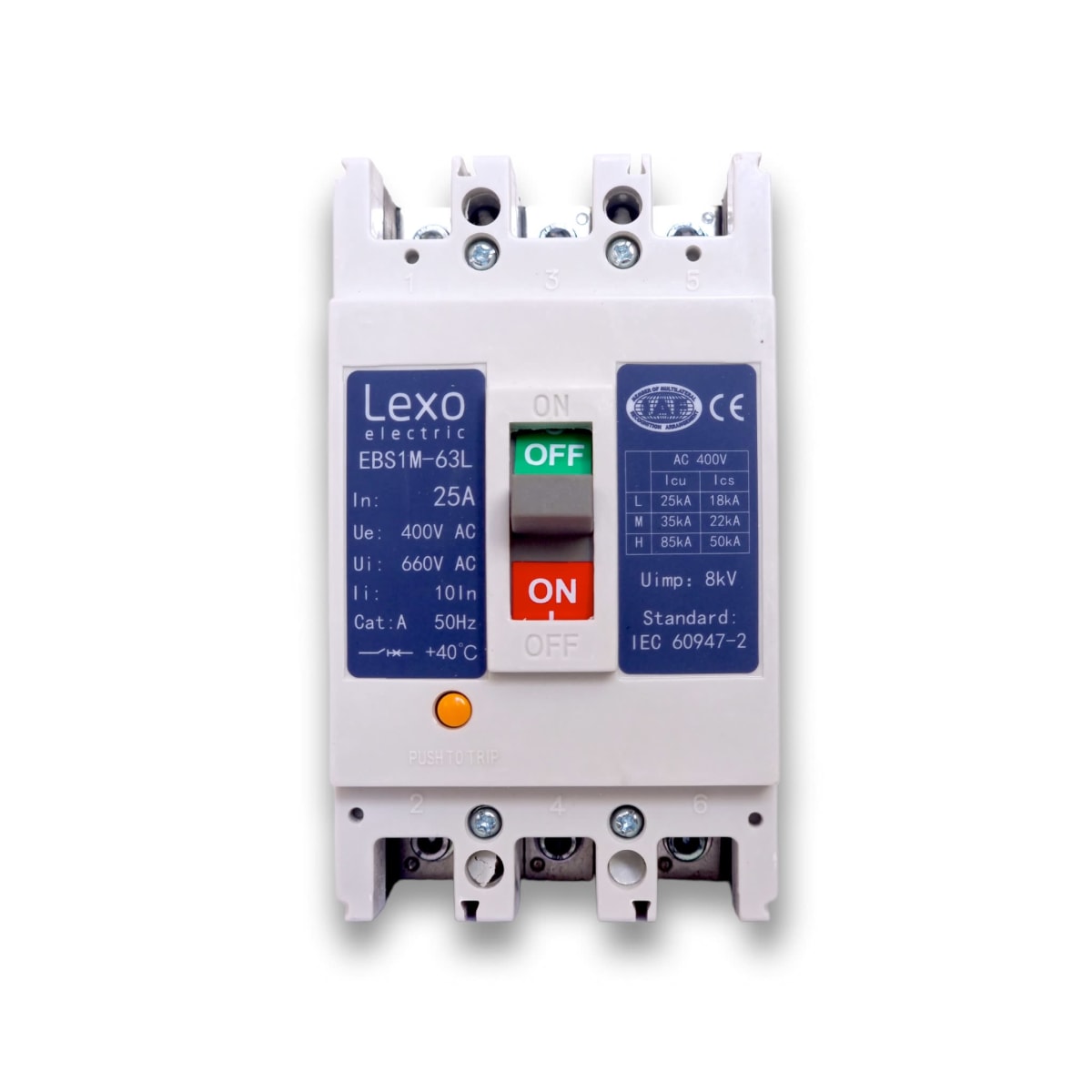 Interruptor Automatico Moldeado 3X25A 25ka LEXO | Ferrelectrica SPA