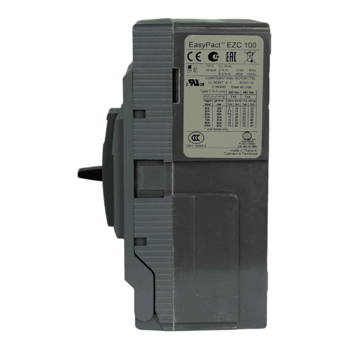 Interruptor Moldeado EASYPACT EZC100 75A 18kA 380V Schneider ...