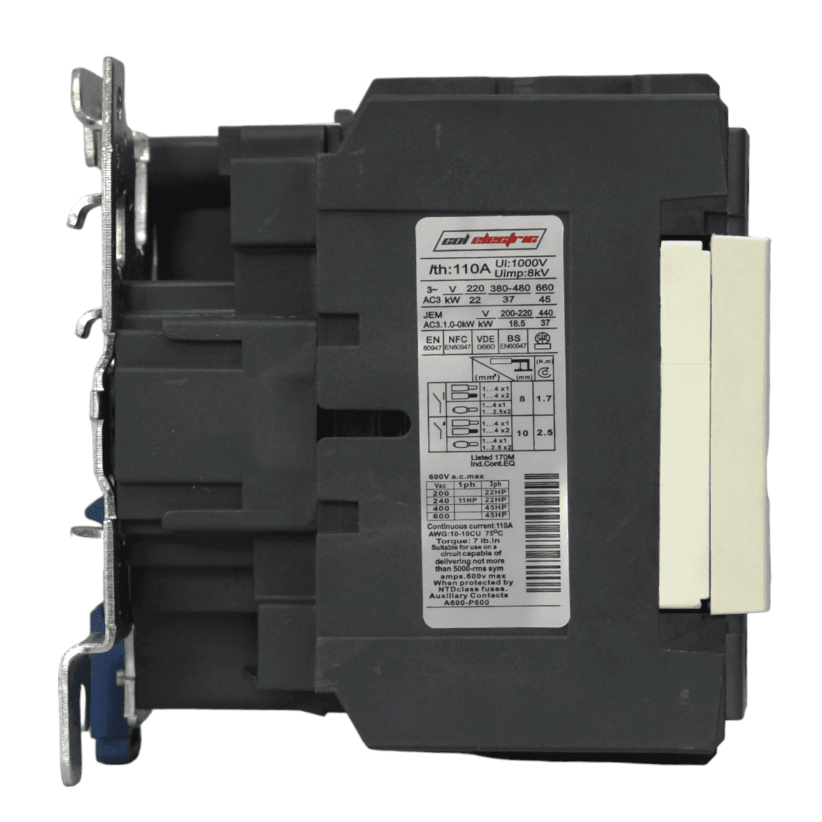CONTACTOR LC1D80M7 80A 220v 3P 380v 1NC+1NO | Ferrelectrica Materiales Electricos