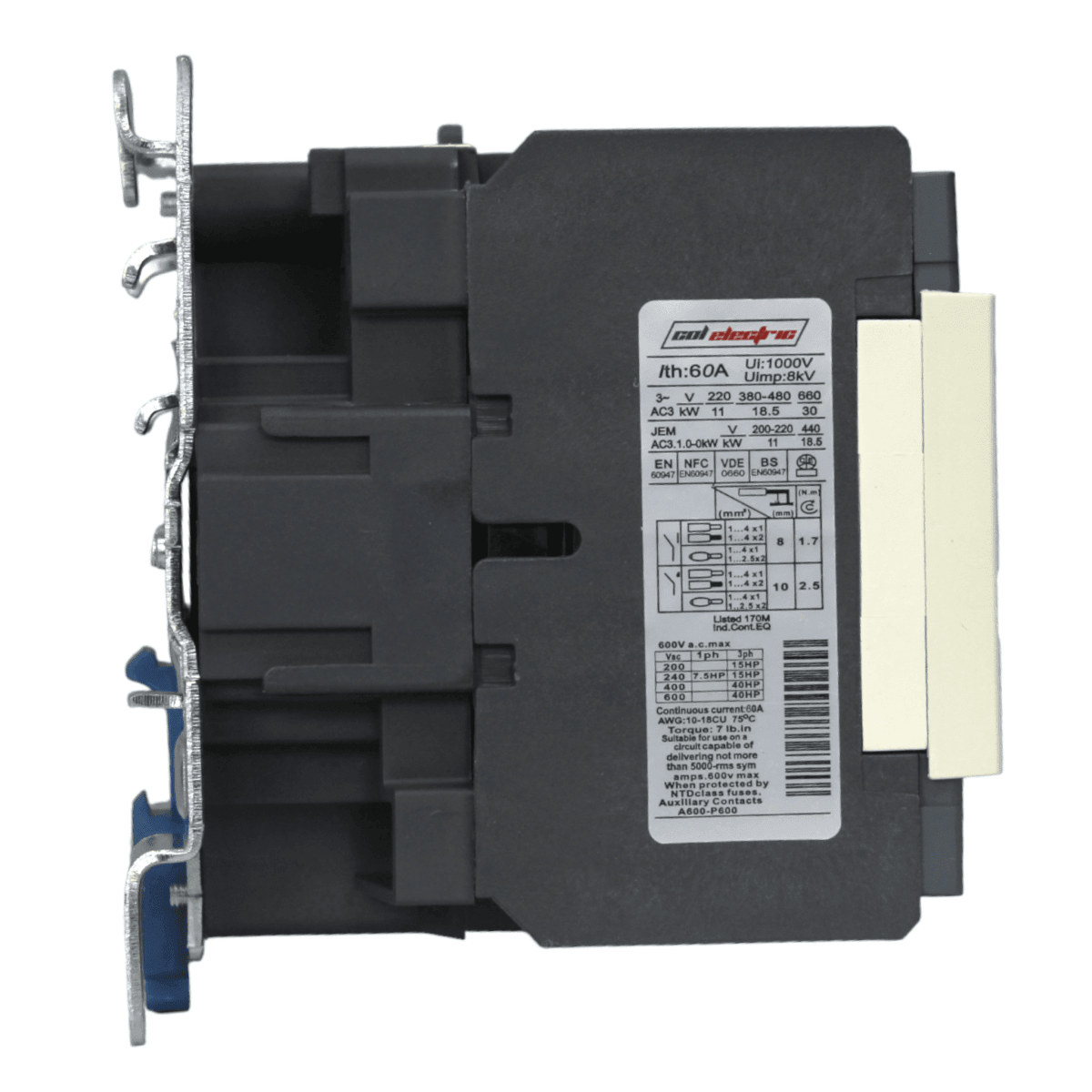 Contactor lc1d40m7 40a 220v 3p 380v 1nc+1no | Ferrelectrica Materiales ...