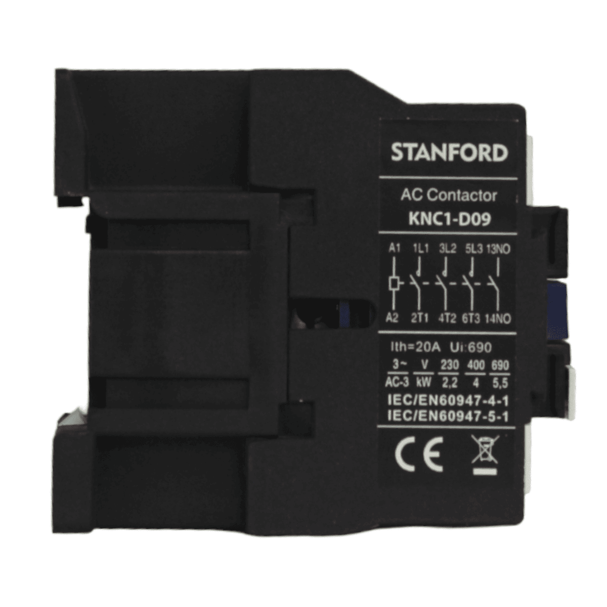Contactor 9A KNC1 Bobina 220V 3P+1NO 380V Stanford | Ferrelectrica SPA