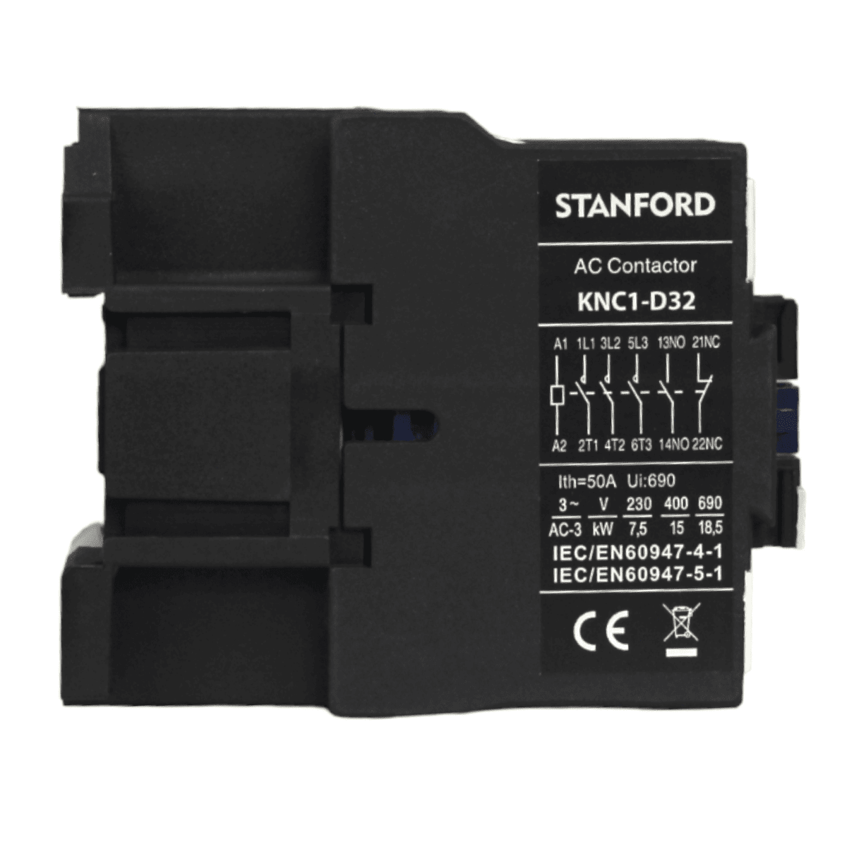 Contactor 32A KNC1 Bobina 220V 3P+1NO 380V Stanford | Ferrelectrica SPA